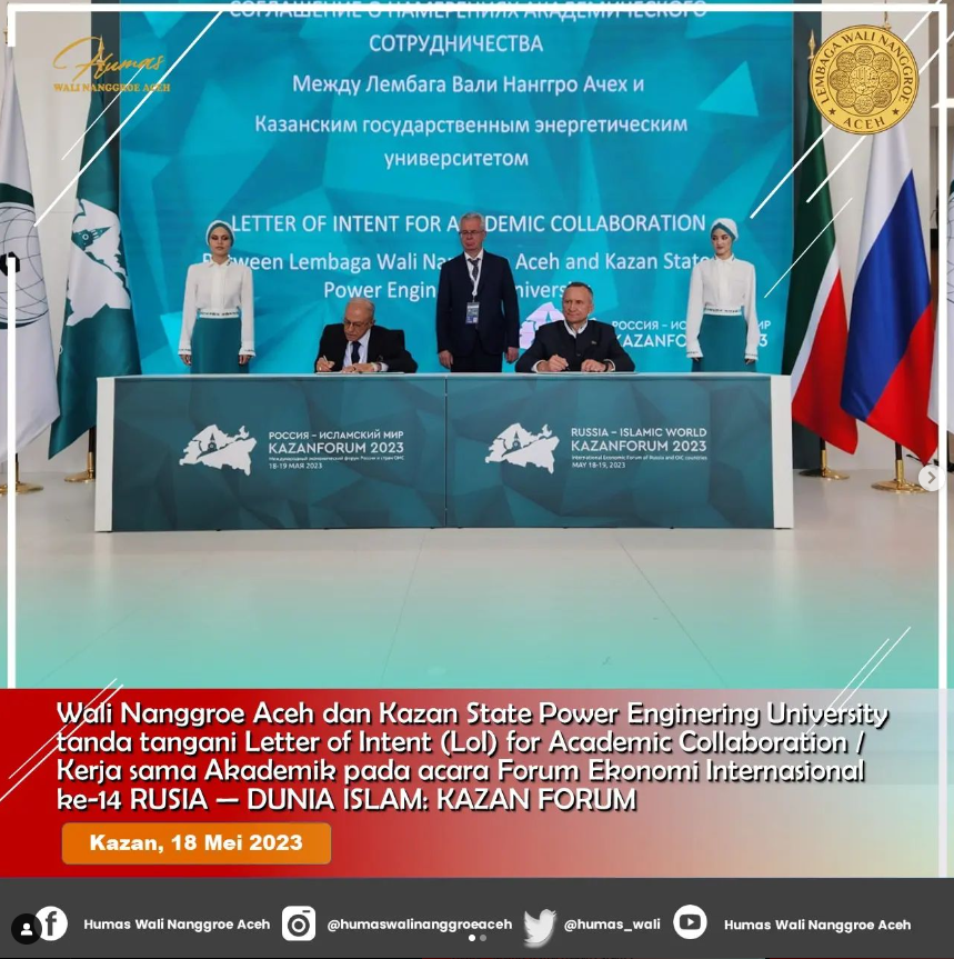Aceh Wali-Nanggroe LWNA internasional LembagaIstimewa rusia